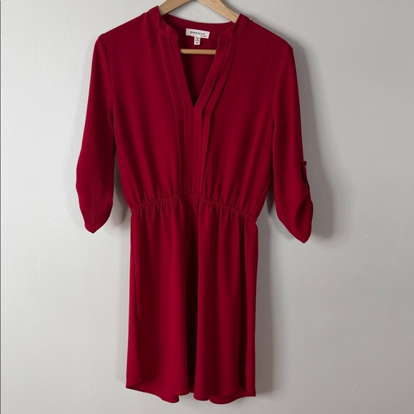 Monteau | Dresses | Monteau Red Midi Dress | Poshmark